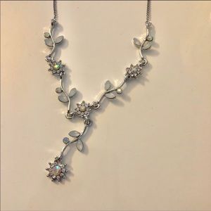 Jewelry | Pendant Necklace With Rhinestone Flower Design | Poshmark